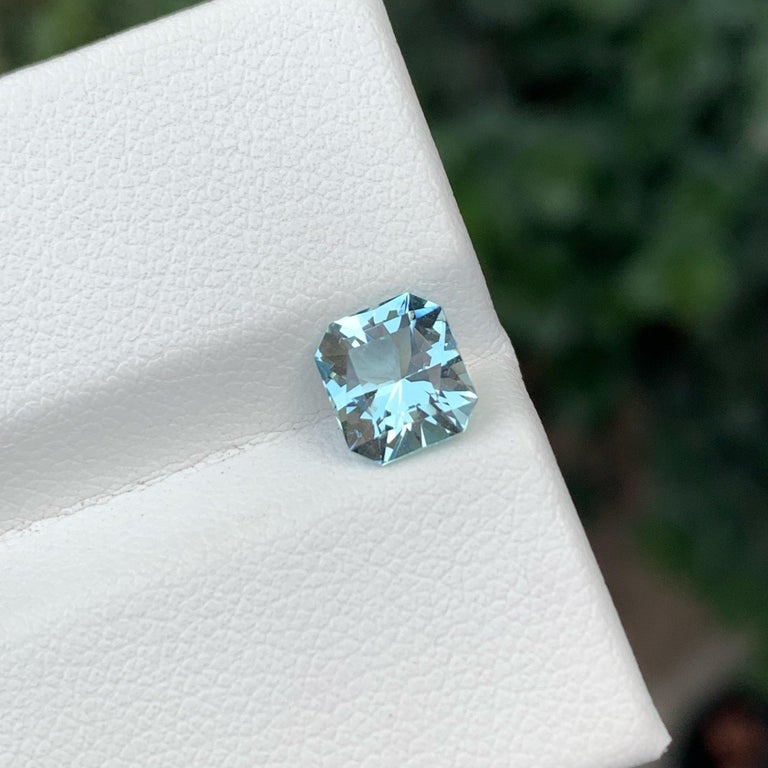 Außergewöhnlicher hellblauer Aquamarin-Stein 1,45 KaratS Aquamarin-Ring ...