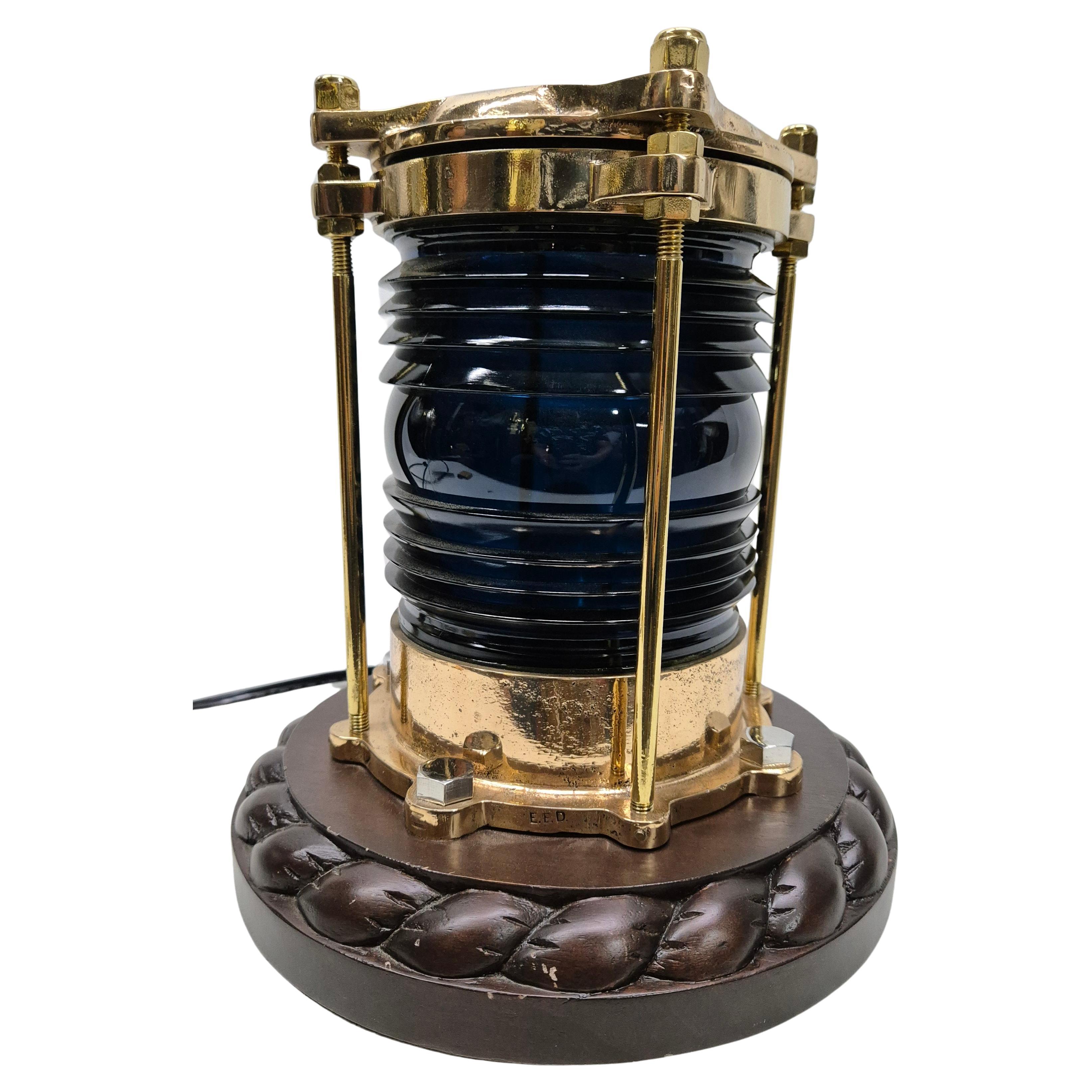 Solid Brass Twin Lens Ship's Beacon Light For Sale at 1stDibs