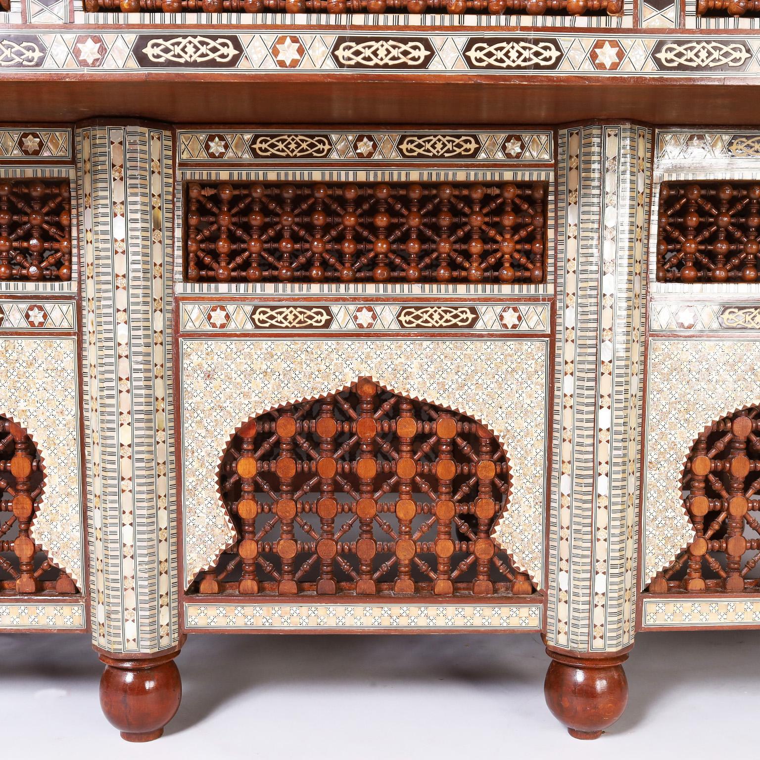 Exceptional Moroccan Mother of Pearl Center or Dining Table at 1stDibs