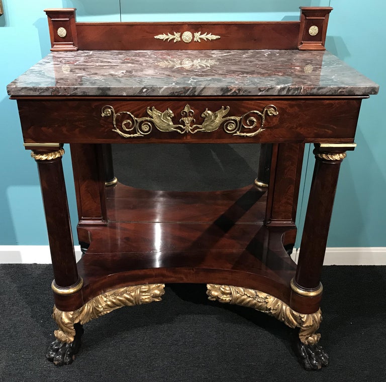 Exceptional New York Federal Mahogany Pier or Console Table, circa 1825 ...