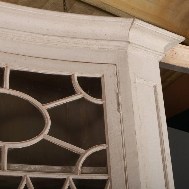 Exceptional Painted Concave Library Bookcase For Sale at 1stDibs