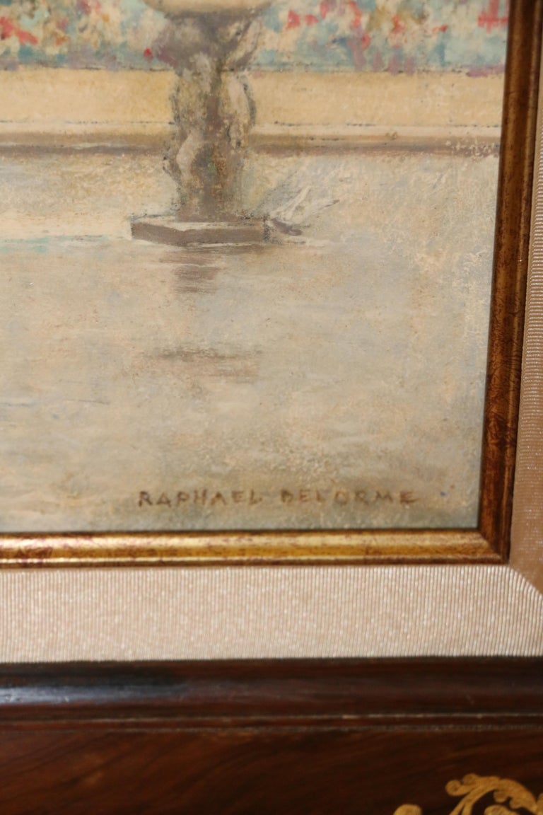 Exceptional Painting "Venus with Doves" by Raphael Delorme, Art Deco ...