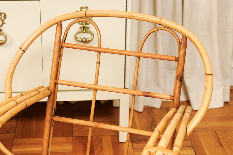 Exceptionnelle paire de fauteuils de salon en rotin Art Déco par Willow ...