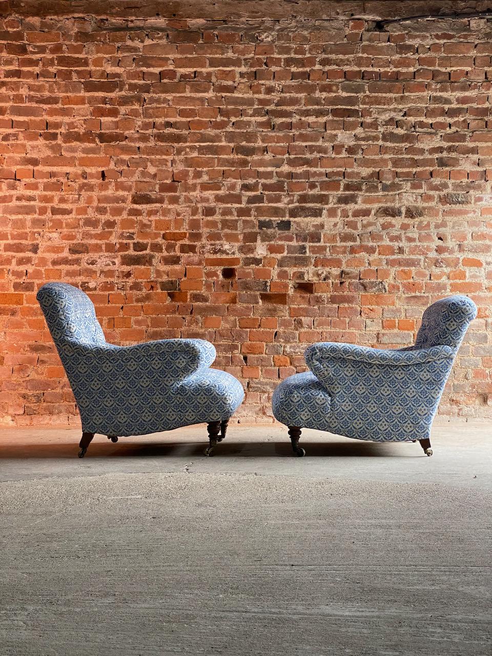 Exceptional Pair of Howard and Sons ‘Bridgewater’ Armchairs, circa 1880 ...