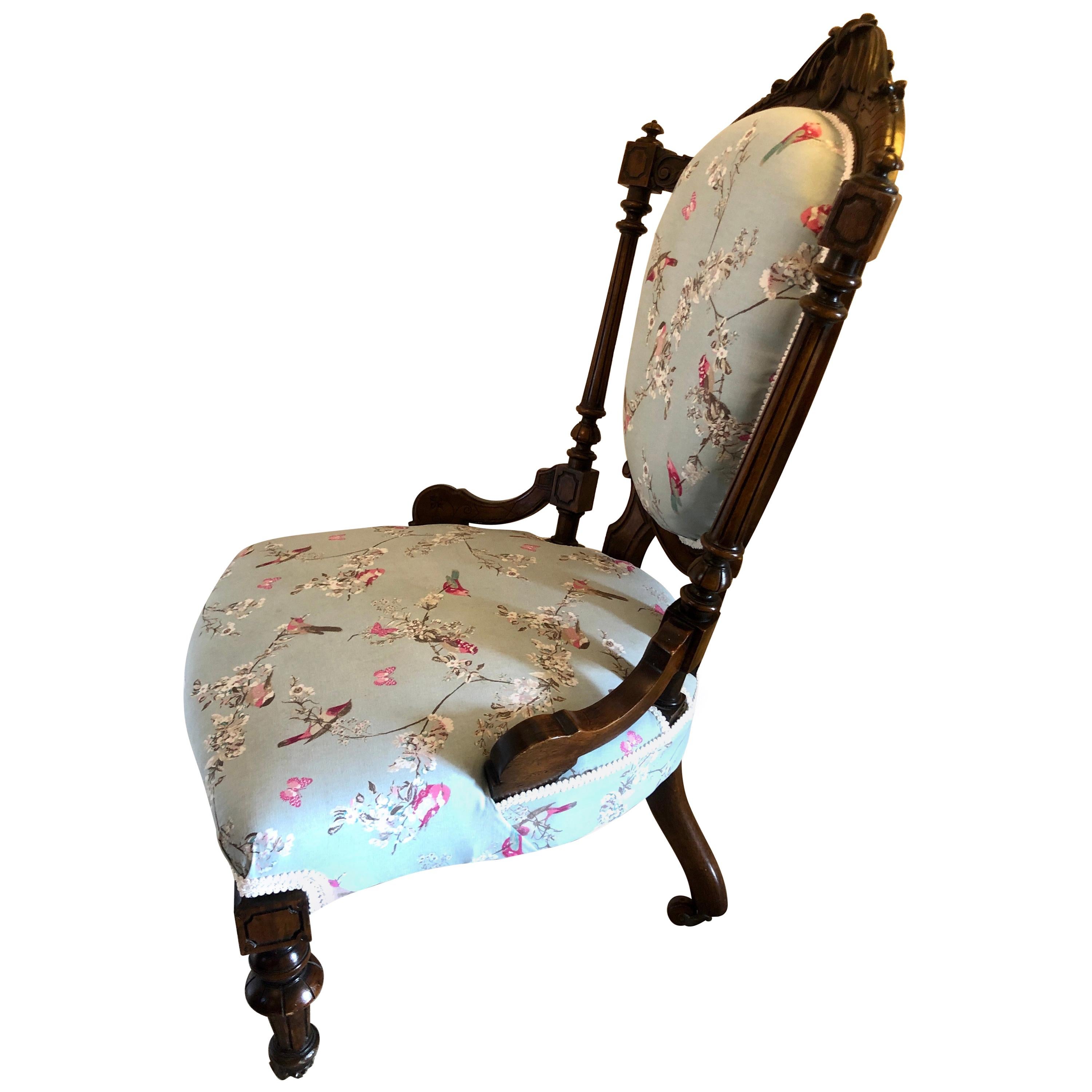 Antique Victorian 19th Century Mahogany Ladies Chair at 1stDibs