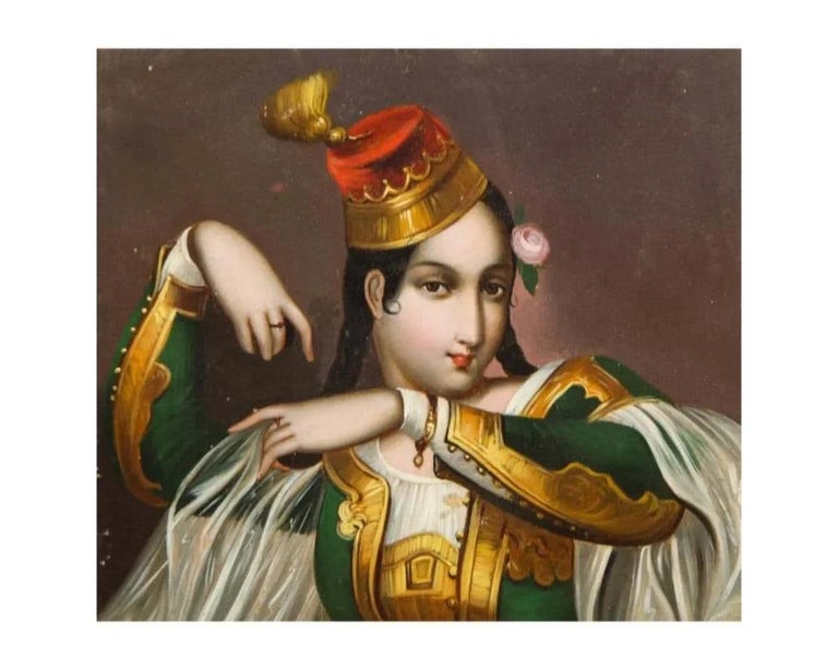 Exceptional Quality Miniature Painting of an Orientalist Turkish Dancer ...