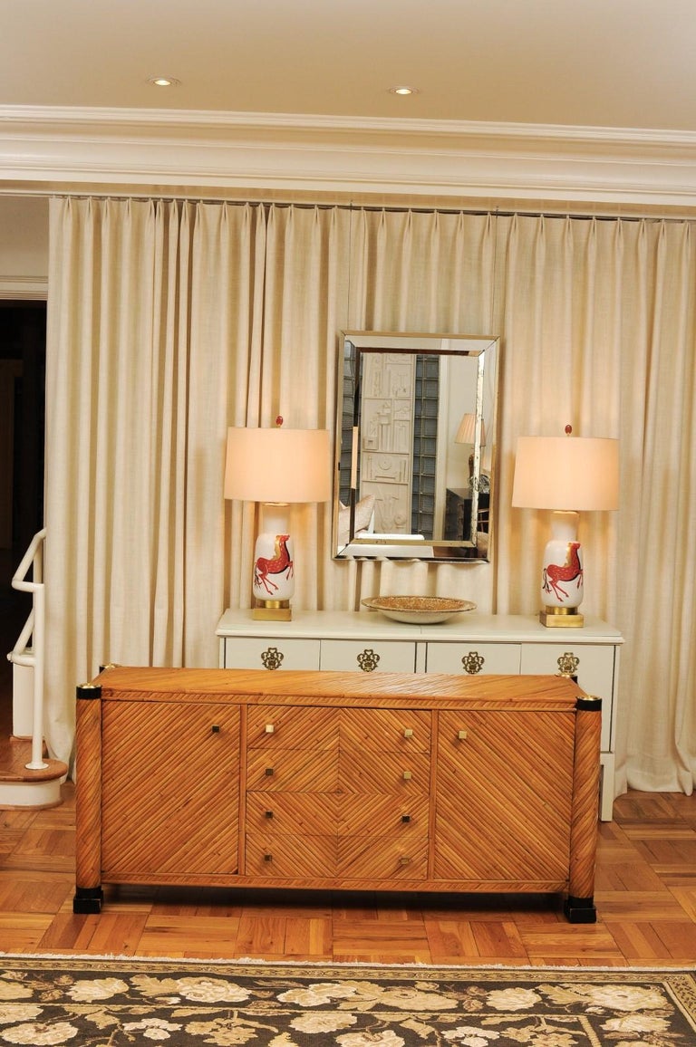 Exceptional Restored Neoclassical Style Commode in Bamboo and Brass ...