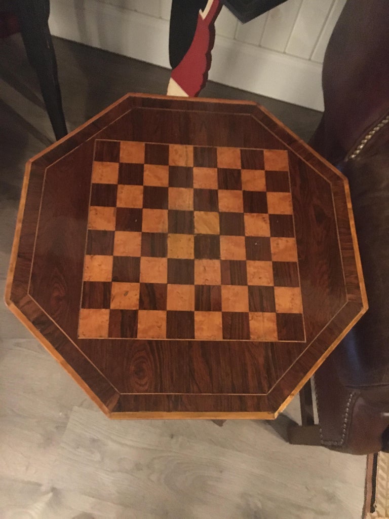 Exceptional Russian Parquetry Inlaid Chess Table with Gilt Mounts ...