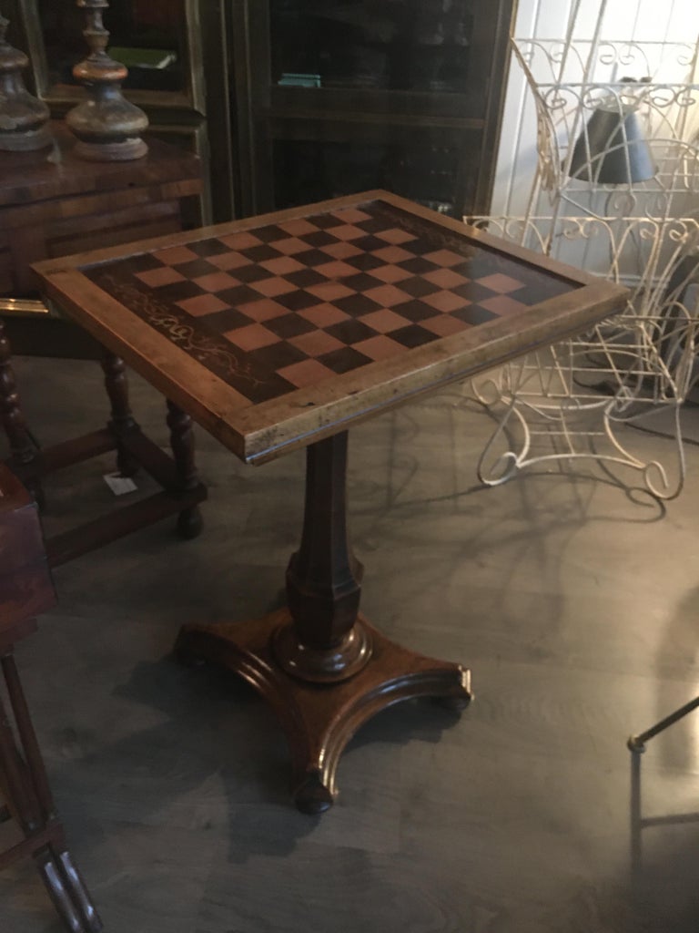 Exceptional Russian Parquetry Inlaid Chess Table with Gilt Mounts ...