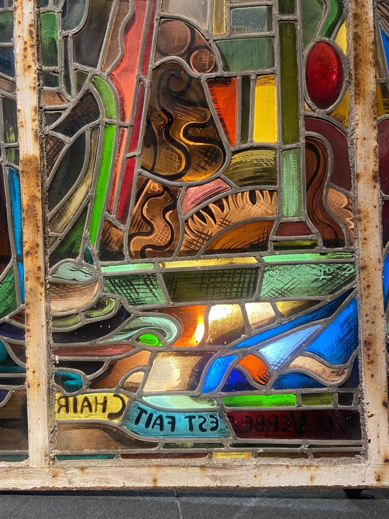 Exceptional Stained Glass Window by Mauméjean Masters Scene from ...
