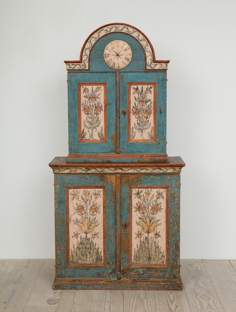 Rare Swedish 'Skånkskåp' Allmoge Cabinet, Dalarna, Sweden, Circa 1800 ...