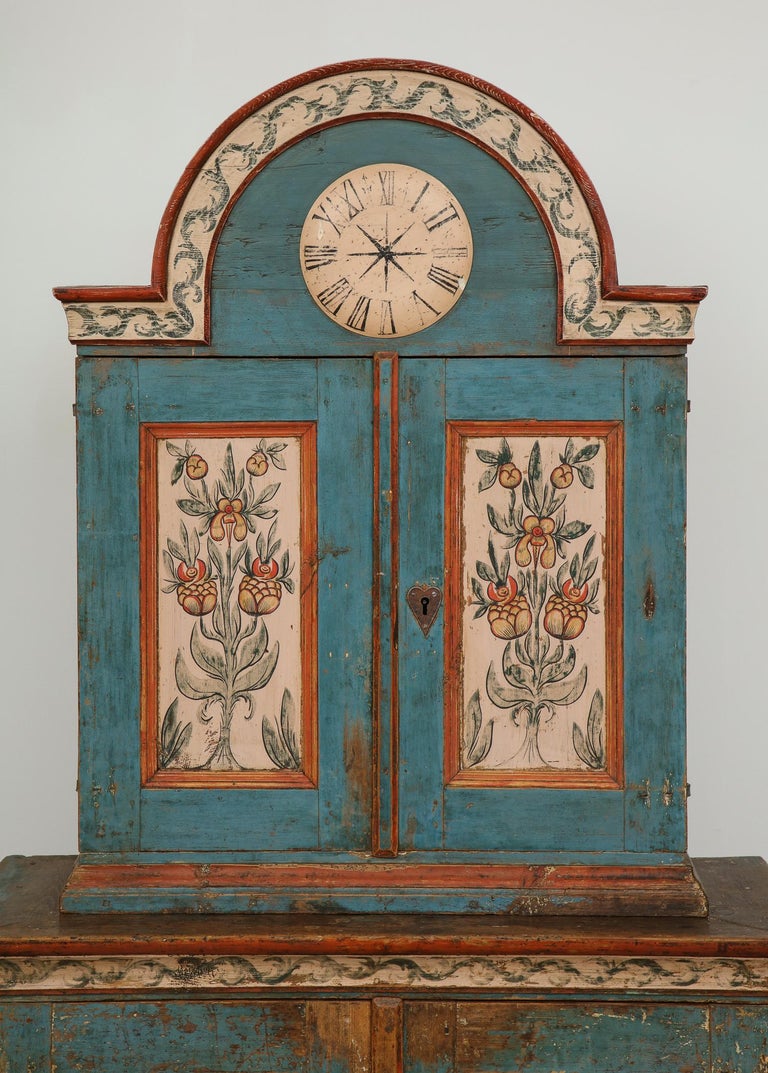 Rare Swedish 'Skånkskåp' Allmoge Cabinet, Dalarna, Sweden, Circa 1800 ...