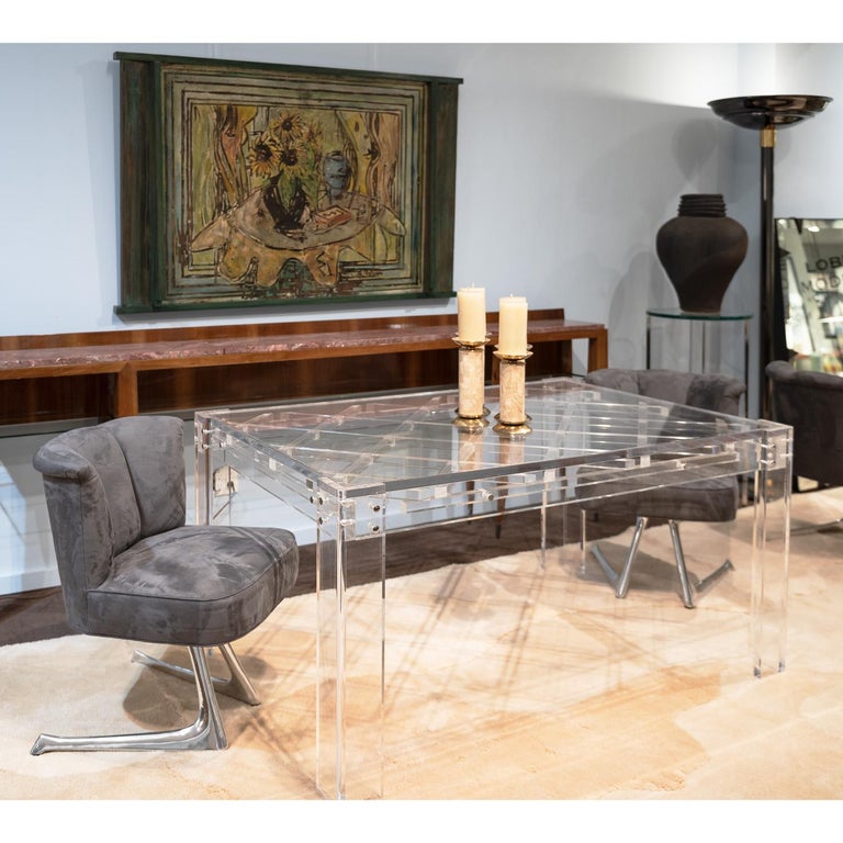 lucite dining room table