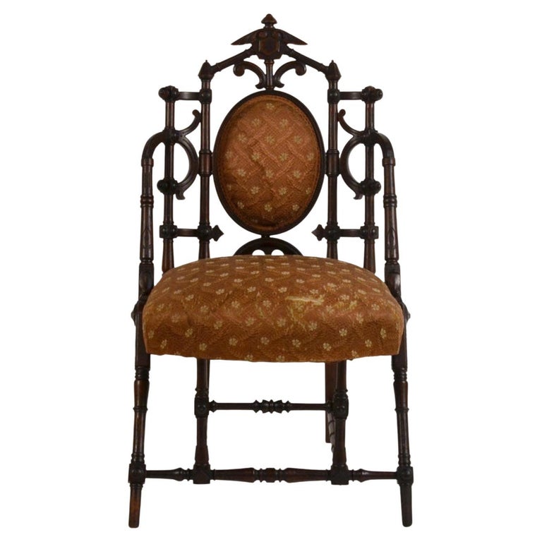 Exceptional Turned Walnut Side Chair by George Hunzinger For Sale at ...