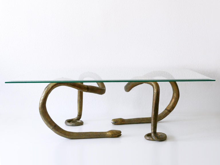 Exceptional Two Python Based Solid Brass Coffee Table Germany 1980s For ...