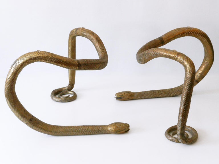 Exceptional Two Python Based Solid Brass Coffee Table Germany 1980s For ...
