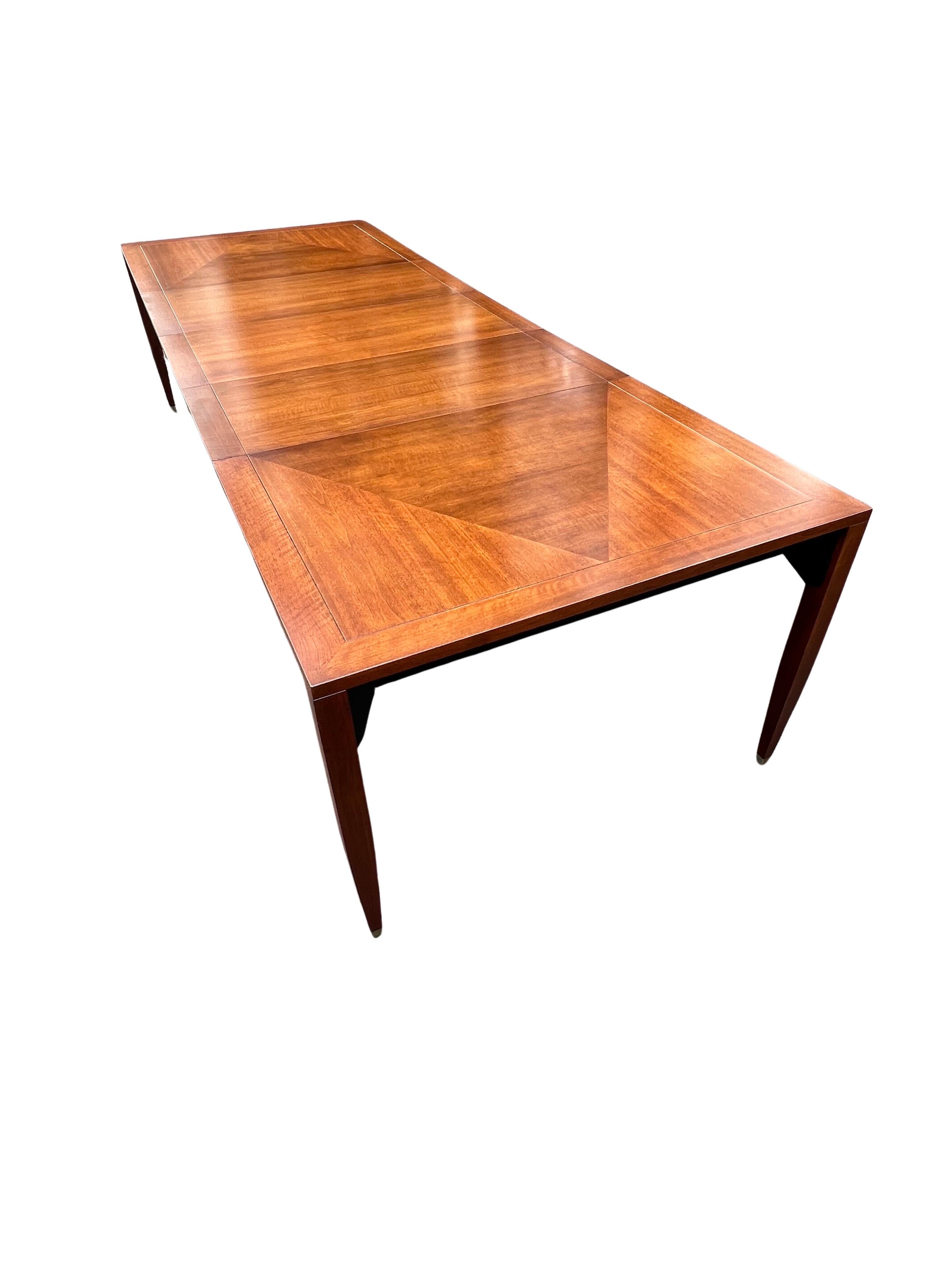 Exceptional Vintage Walnut Parquetry Dining Table by Michael Taylor for ...
