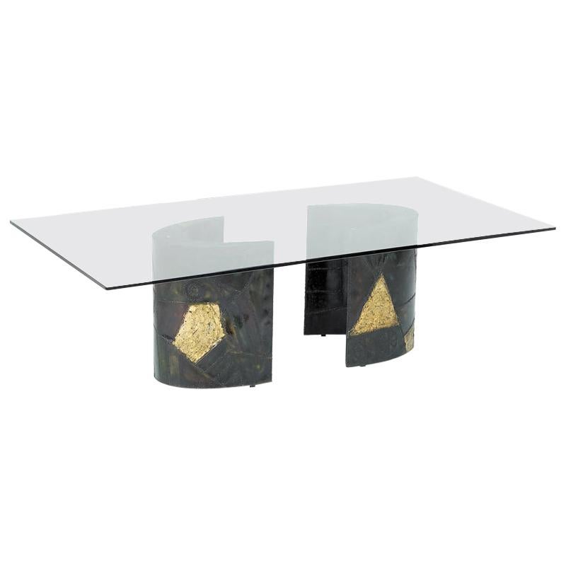 Exceptional Sculpted Bronze Dining Table by Paul Evans For Sale at ...