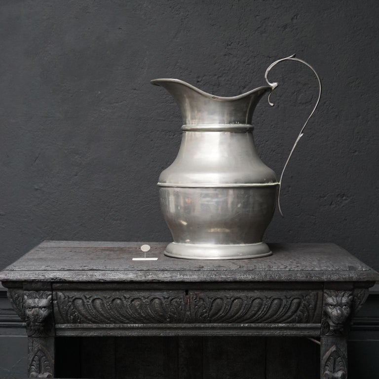Exceptionally Large 19th Century Dutch Tin Water Ewer, Pitcher or Jug ...