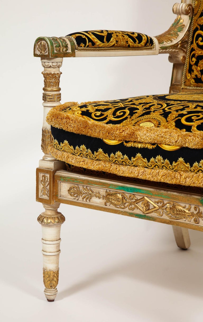 Exceptionally Magnificent Large Pair of Empire Style Versace Armchairs ...