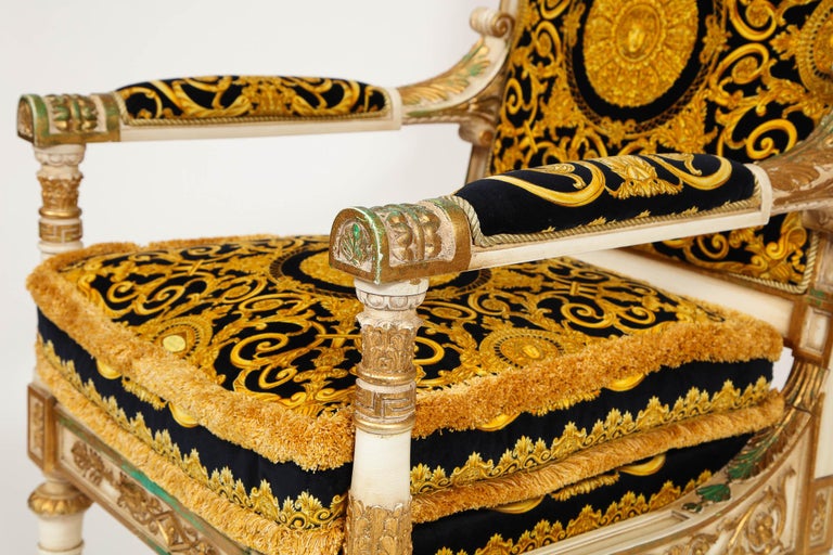 Exceptionally Magnificent Large Pair of Empire Style Versace Armchairs ...