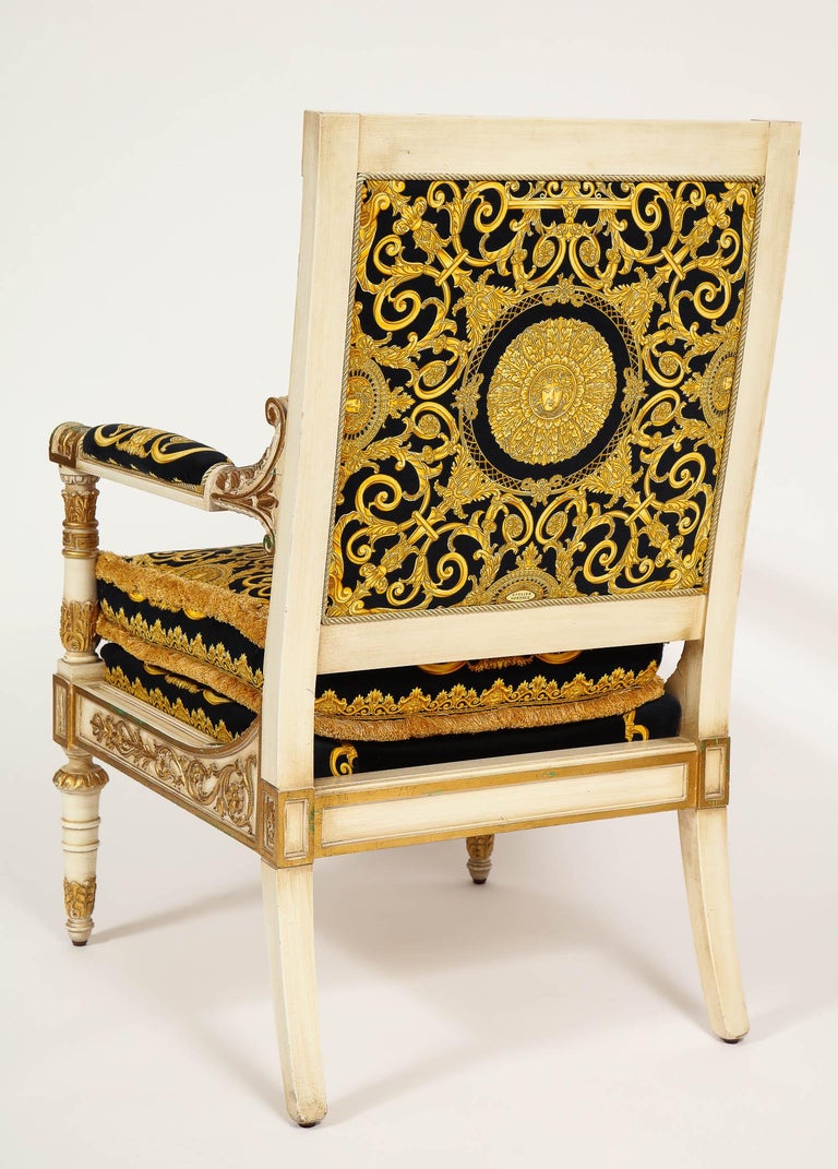 Exceptionally Magnificent Large Pair of Empire Style Versace Armchairs ...
