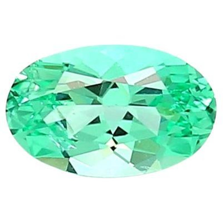Exceptionaly Clean No Oil Russian Emerald Oval Cut 0.5 Carat For Sale ...