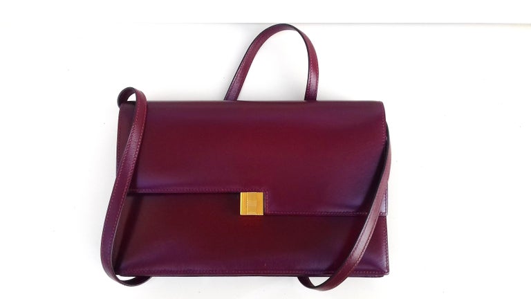 Exceptionnal Rare Vintage Hermès Padlock Purse Clutch Bag Burgundy ...
