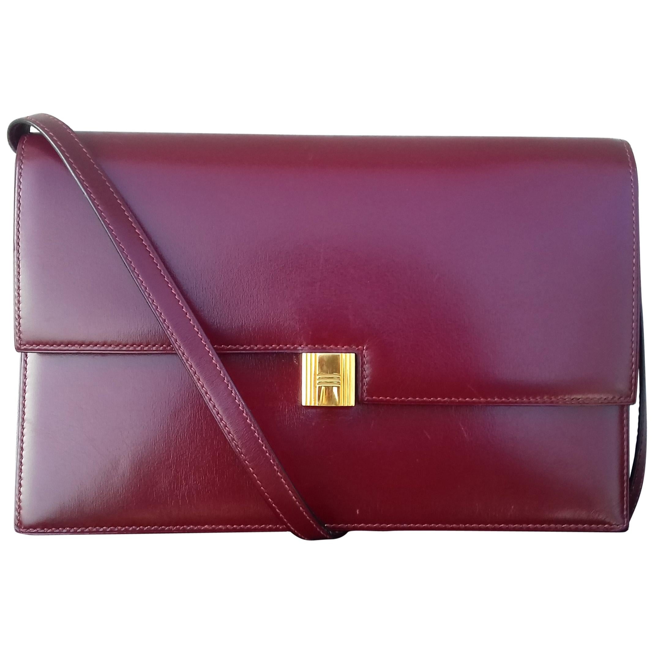 Exceptionnal Rare Vintage Hermès Padlock Purse Clutch Bag Burgundy ...