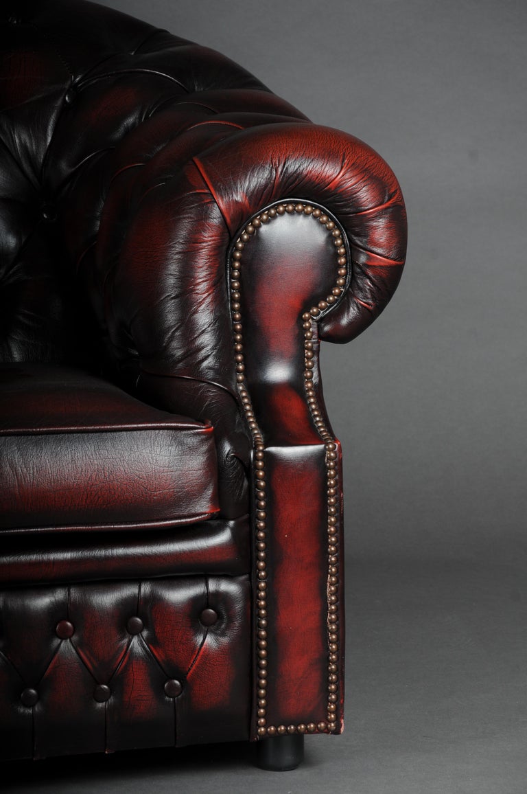 Exclusive 3 Seater Chesterfield Couch/Sofa Bordeaux Red, England For ...
