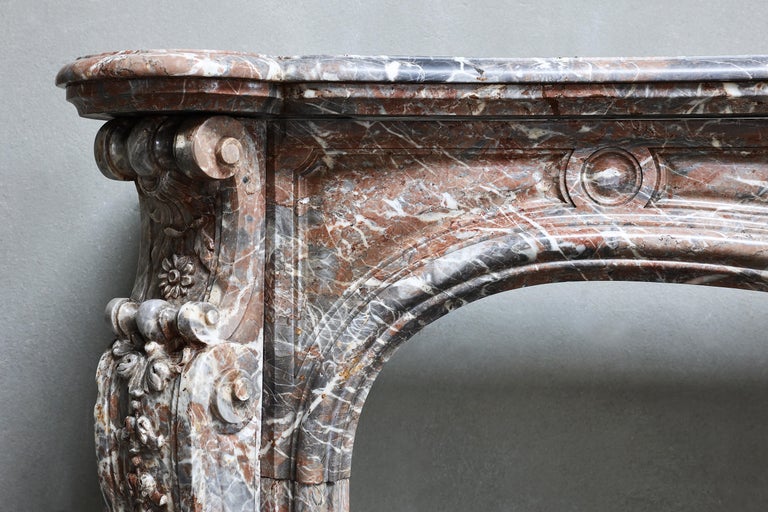 Antique Marble Fireplace Surround | Rouge Royal Belge Marble | 19th ...