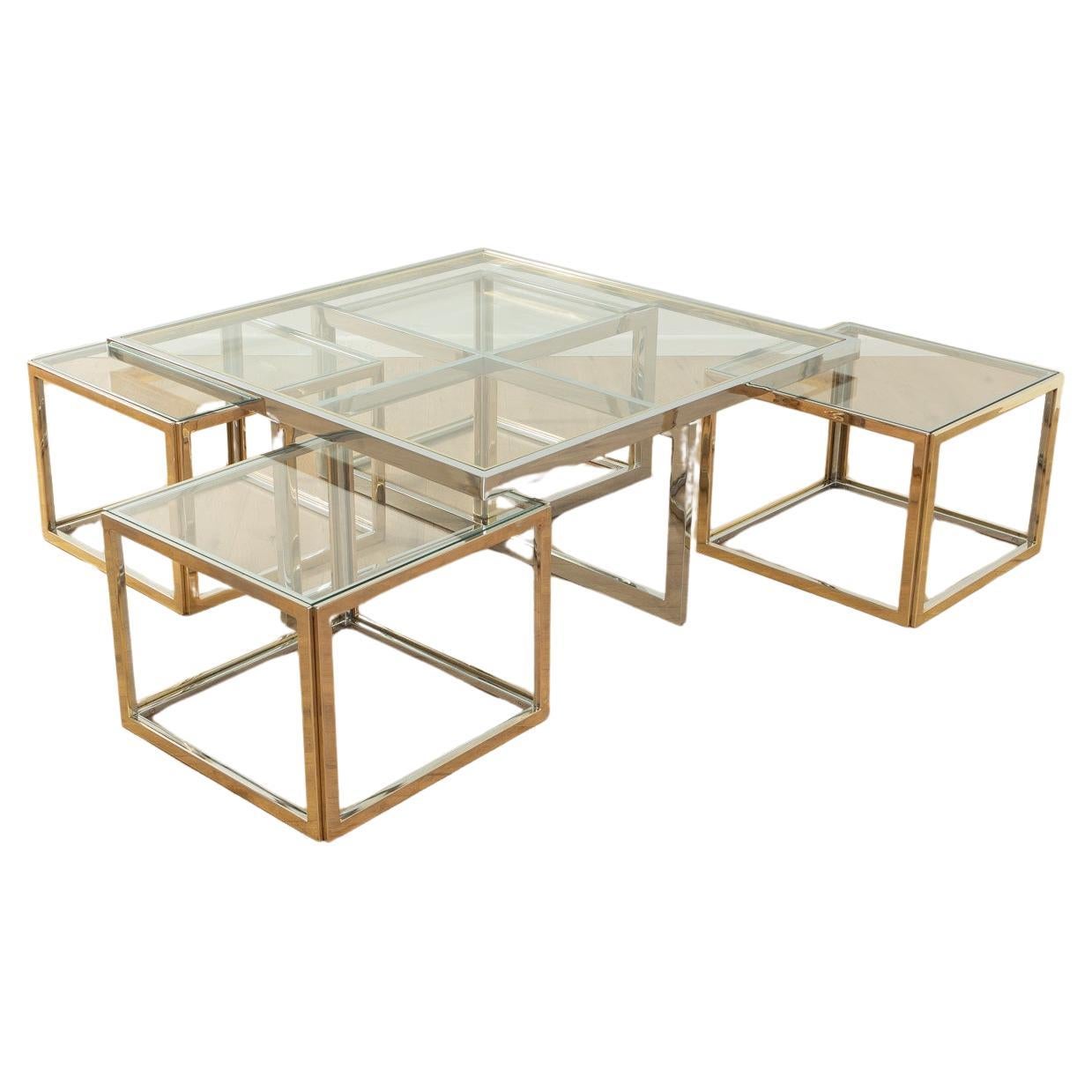 Coffee Table in mica and resin in the style of Jean Charles, Circa ...