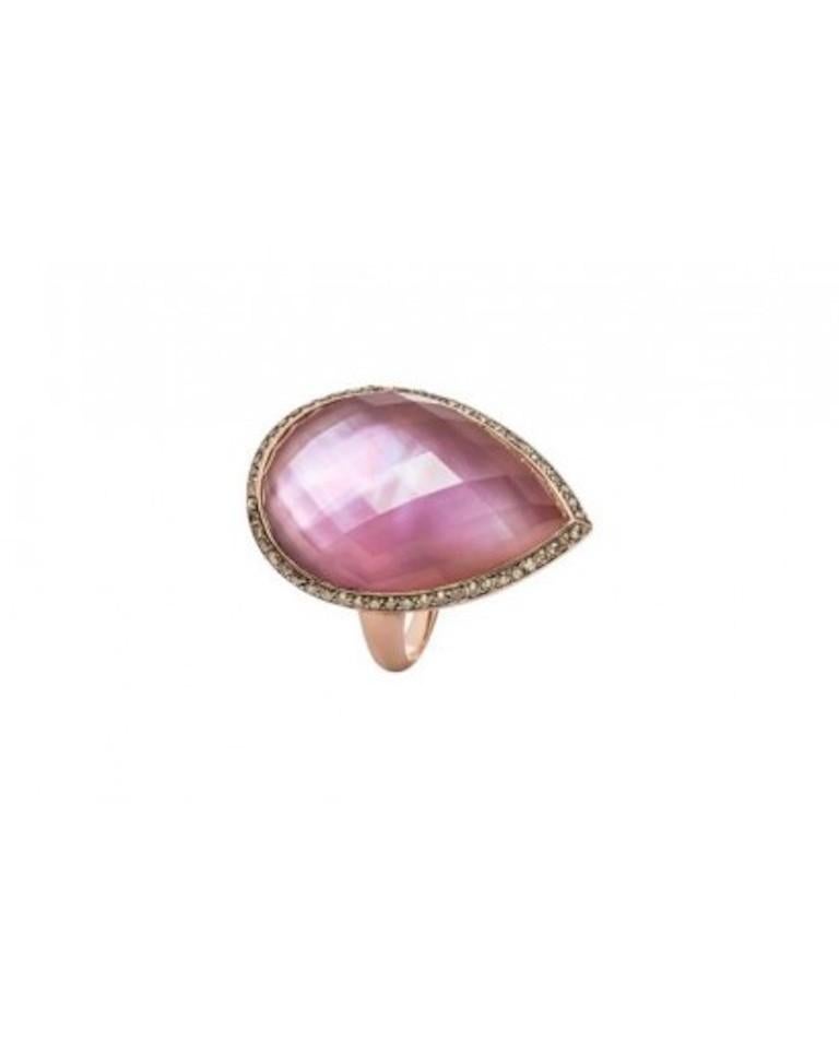 Exclusive Double Amethyst Pink Nacre 18 Karat Diamond Designer Earrings ...