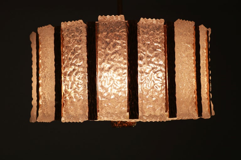 Exclusive Kalmar Chandelier, Gold Plated, Ice Glass For Sale at 1stDibs