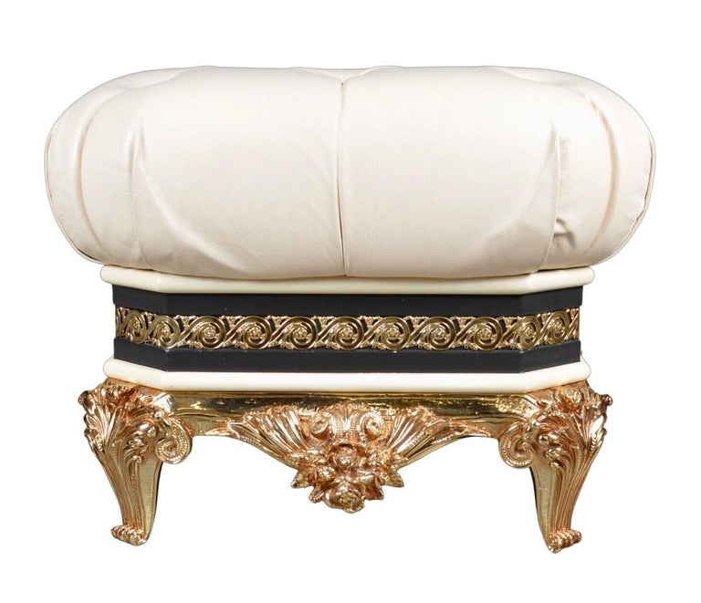 Exclusive Rococo Vidal Grau Footstool, C 1970 / Matching Furniture Available For Sale at 1stDibs