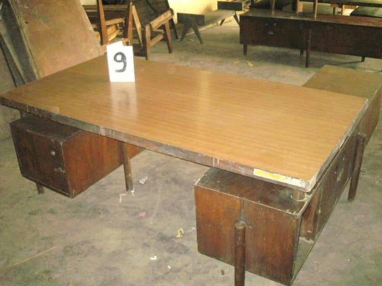 Executive Administrative Desk by Pierre Jeanneret For Sale at 1stDibs ...