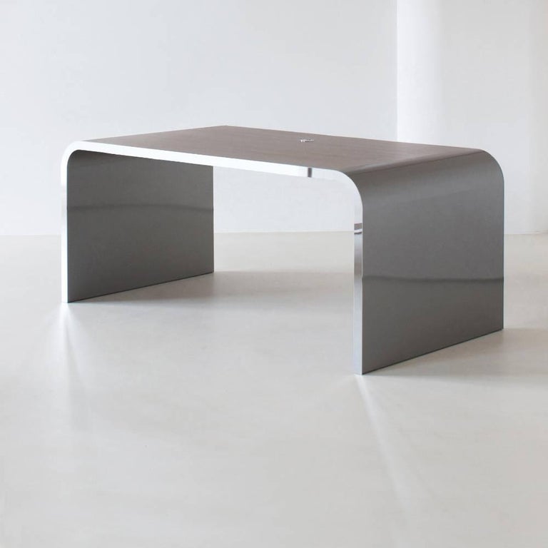 Executive Waterfall Metal Desk in Art Deco, Streamline Design, Germany ...