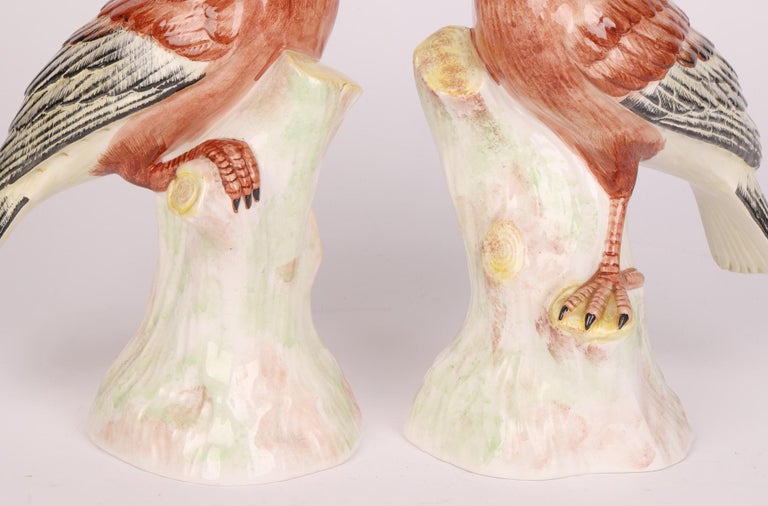 Eximious Italian Mid-Century Pair Porcelain Hoopoe Birds at 1stDibs