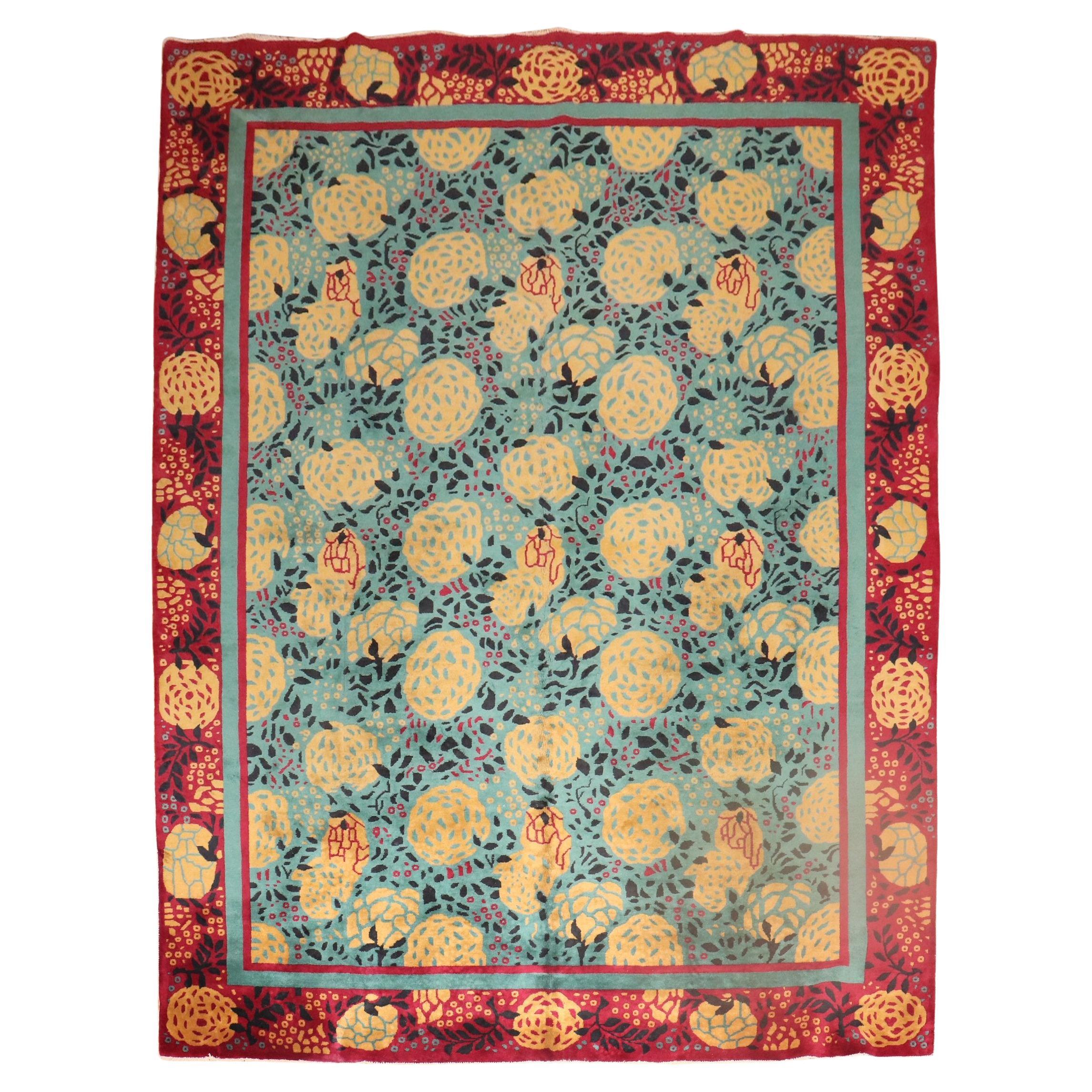 Antique Chinese Art Deco Carpet at 1stDibs