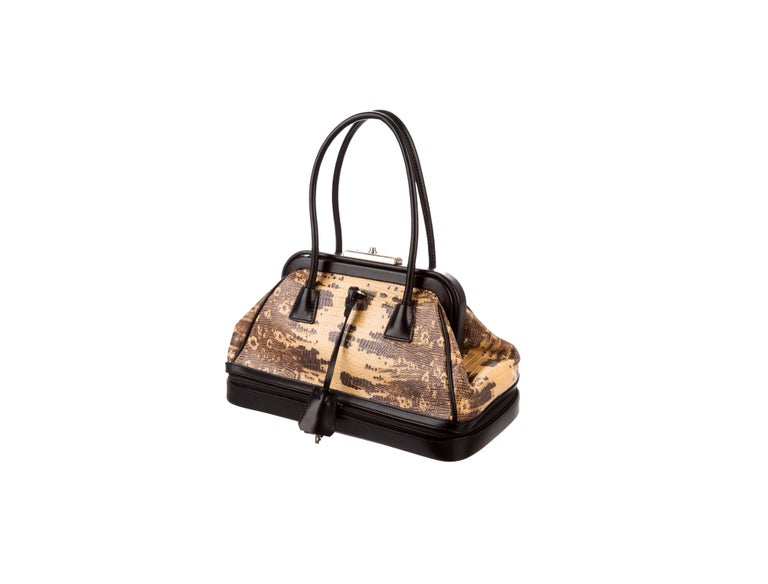 Exotic Prada Doctor Frame Bag Purse with Extra Compartment and Lock and ...