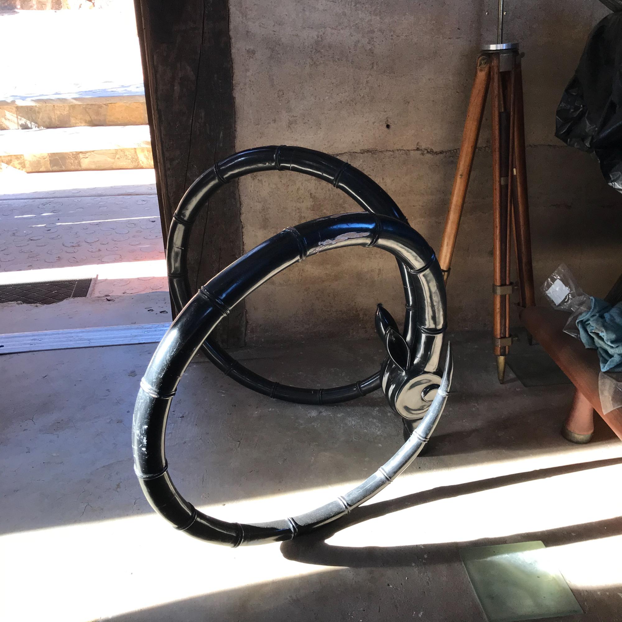 Exotic Regency IBEX Ram Head Dining Table in Black Mahogany after Alain ...