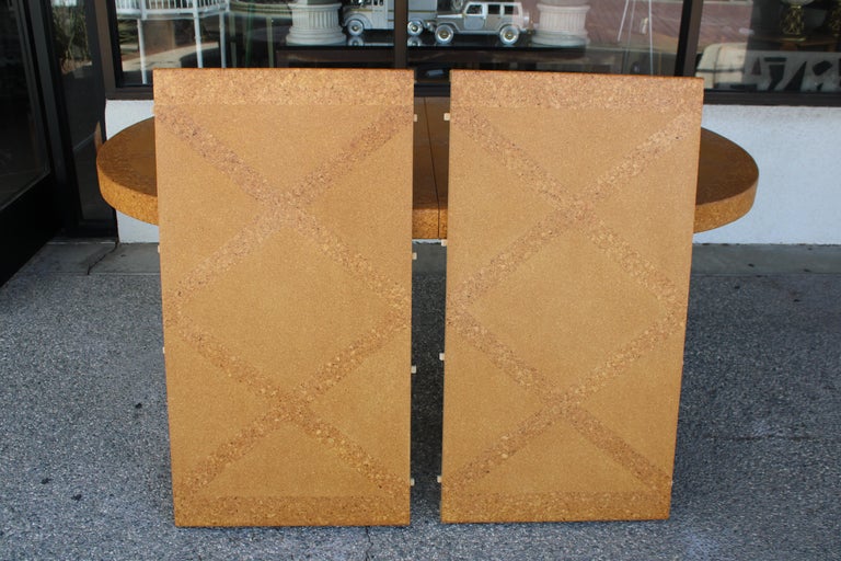 Expandable Cork Dining Table attributed to Paul Frankl at 1stDibs