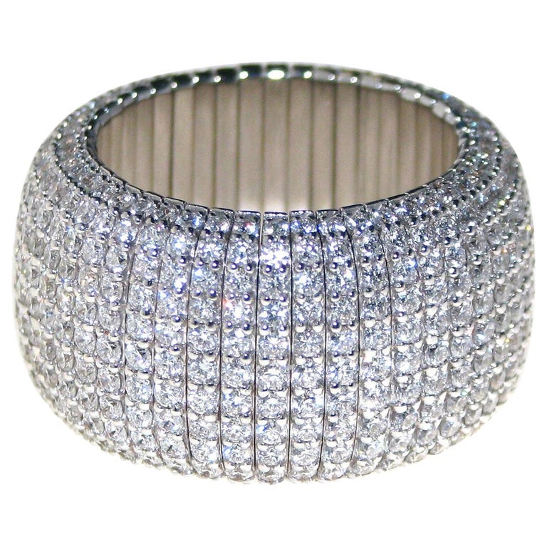 Expandable Diamond Band Ring For Sale at 1stDibs | expandable eternity ring