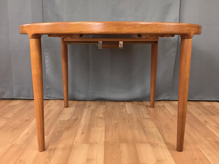 Expansive Danish Modern Extendable Teak Dining Table at 1stDibs