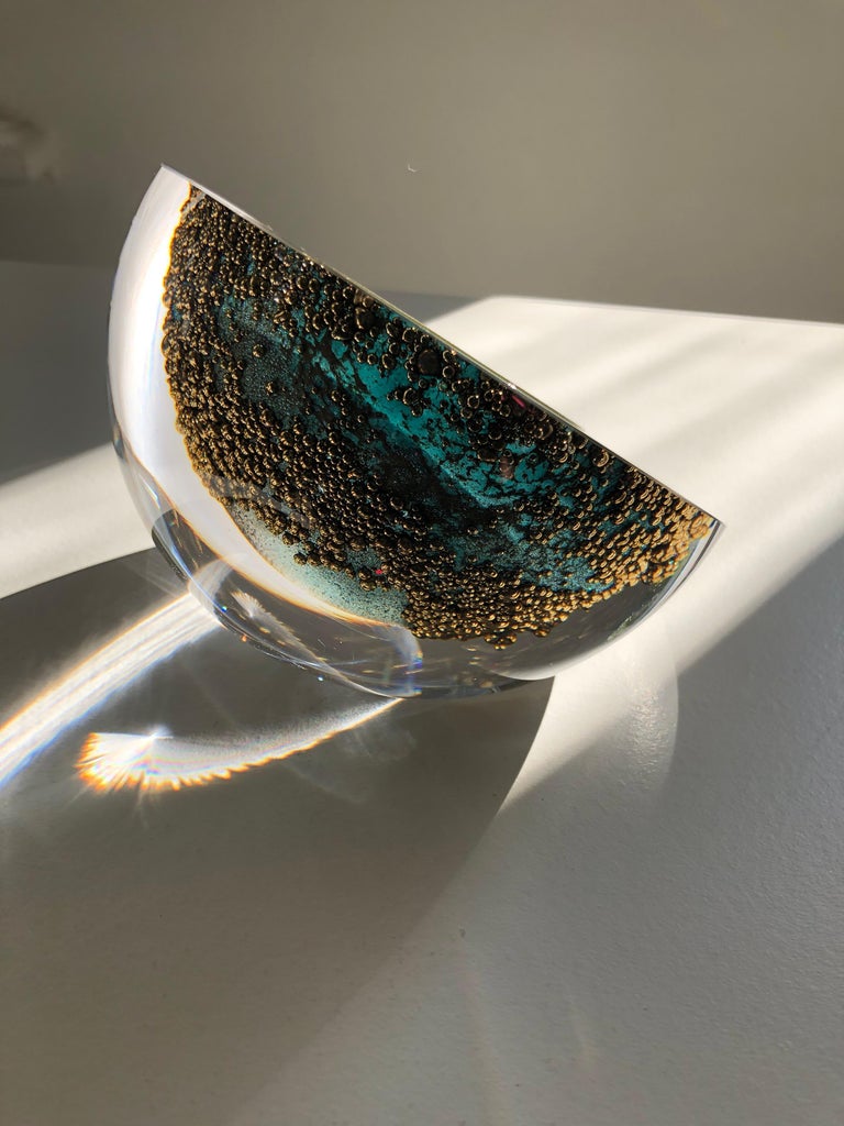 'Experience' Small Mirror Object in Mouth-Blown Glass For Sale at 1stDibs