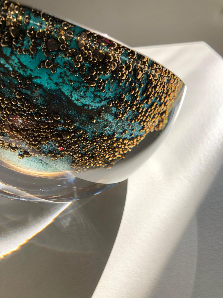'Experience' Small Mirror Object in Mouth-Blown Glass For Sale at 1stDibs