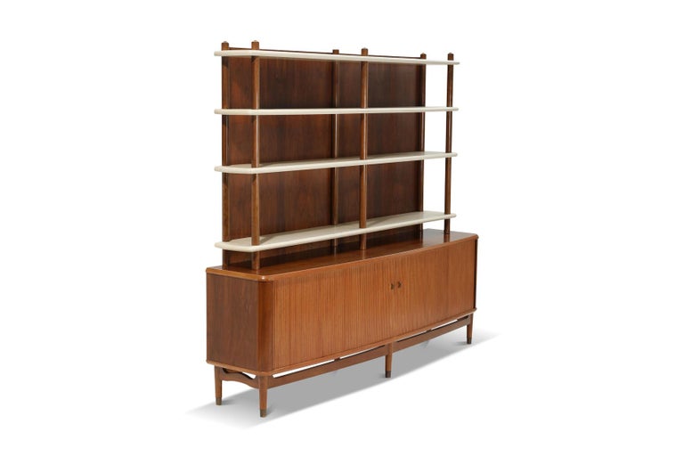 Expertly Crafted Early Kurt Olsen Designed Wall Unit in Walnut with ...