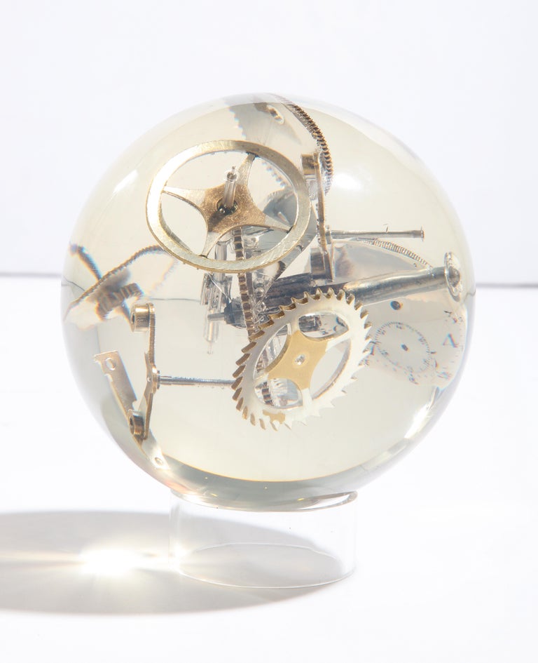 Exploded Watch Parts Sphere, Resin, Acrylic, Lucite For Sale at 1stDibs