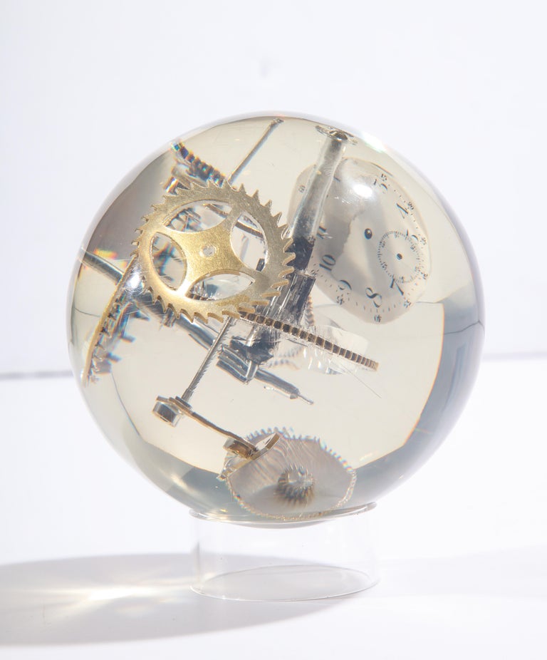 Exploded Watch Parts Sphere, Resin, Acrylic, Lucite For Sale at 1stDibs