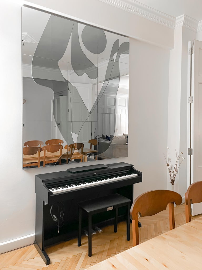 Exposè II Wall Mirror by Animate Objects, Mirror Glass, Black Lacquered ...